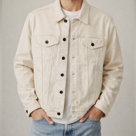Mutual Weave | Jackets & Coats | Mutual Weave Mens Offwhite Denim ...